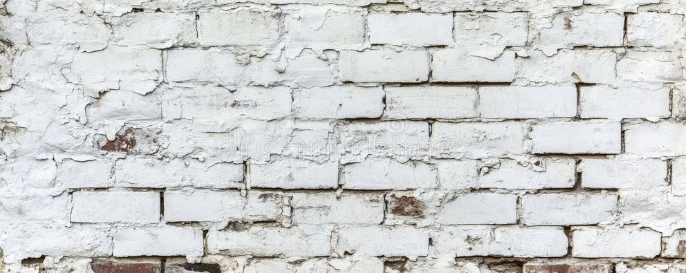 Whitewashed Brick Wall Texture Peeling Paint, Grunge Background ...