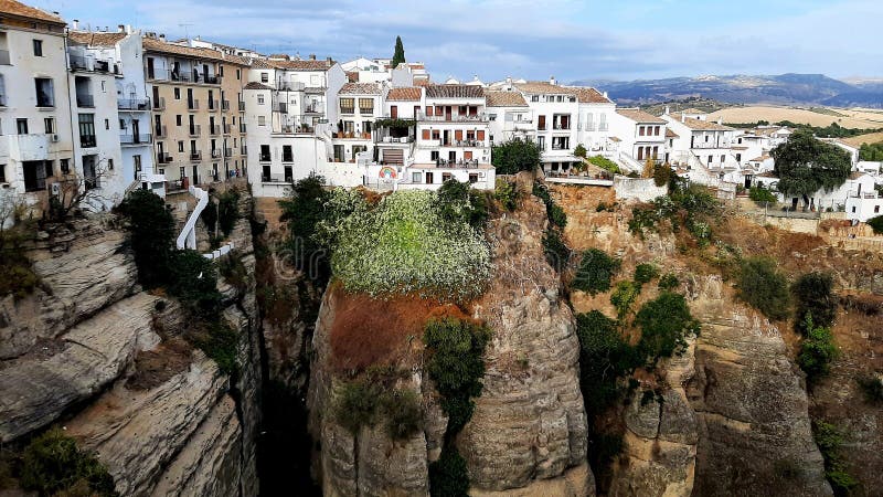 Panoramic View from the Bridge of Ronda, Andalusia, Spain Stock Photo ...