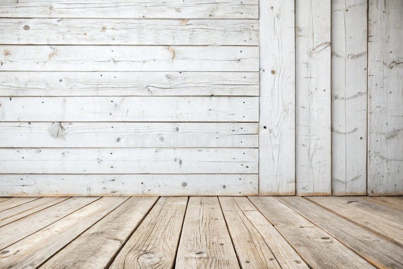 Whitewashed Old Wood Wall and Floor, Rustic Texture Stock Illustration ...