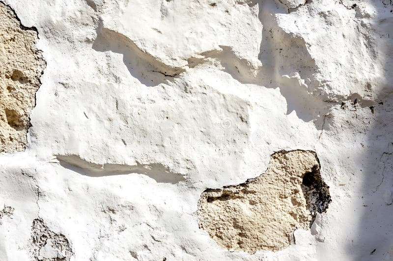 Whitewashed Stone Wall Texture with Cracks and Shadows Stock ...