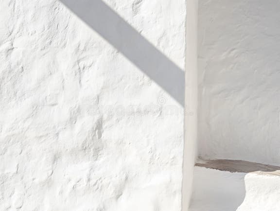 Whitewashed Wall Texture Sunlight Shadow Corner High Quality Image ...