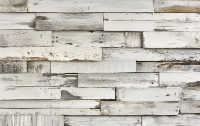 Whitewashed Wood Plank Wall Texture Rustic Weathered Wooden Panels Background Stock Illustration ...