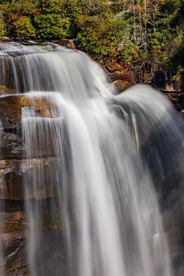Whitewater Falls Beauty in October Stock Photo - Image of fall, long ...