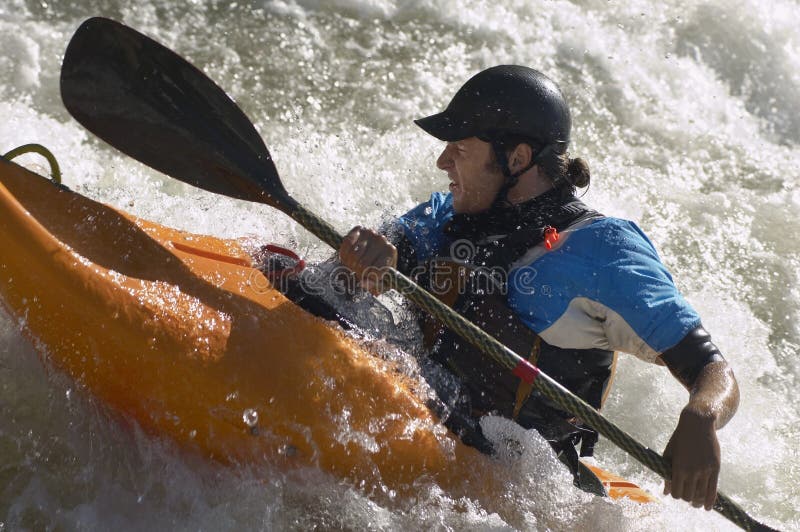 Whitewater Kayaker stock image. Image of boat, outdoors - 29659483