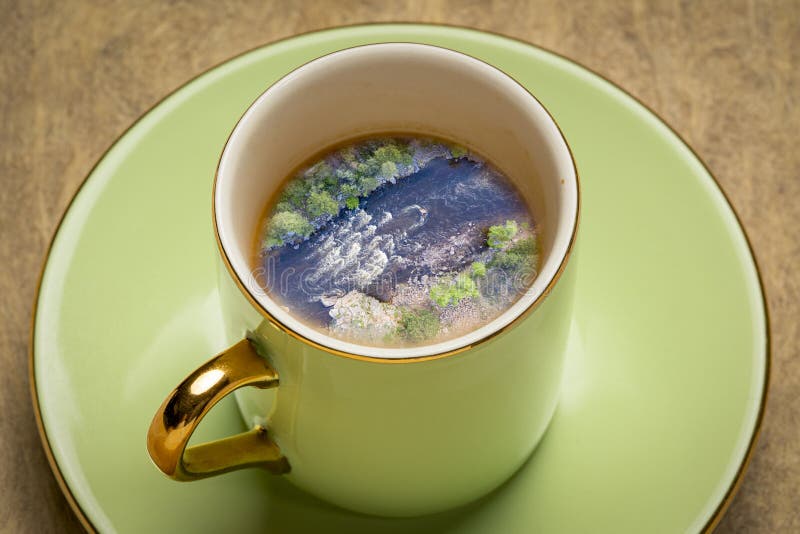 Whitewater River Coffee Dream Stock Photo - Image of rapid, river ...