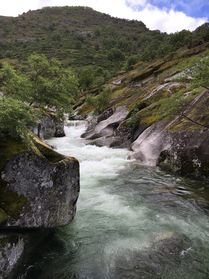 Whitewater River Flowing from the Mountain Stock Image - Image of ...