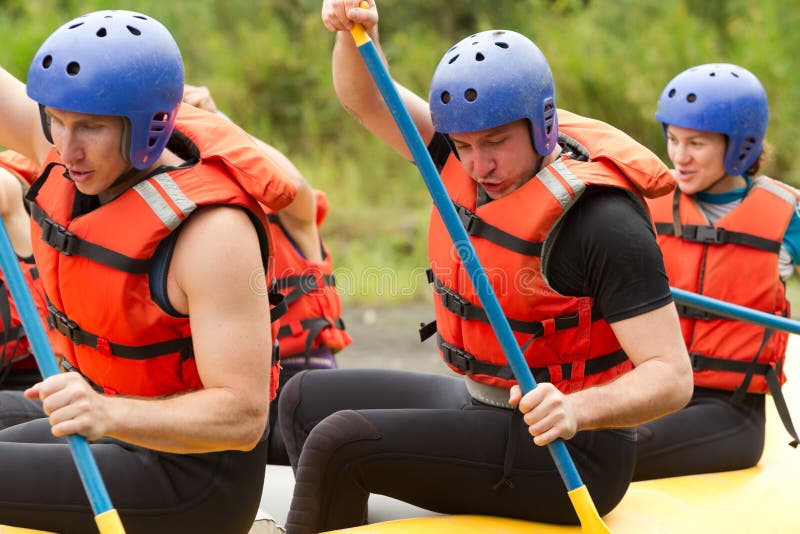 Whitewater River Rafting Training Stock Image - Image of green ...