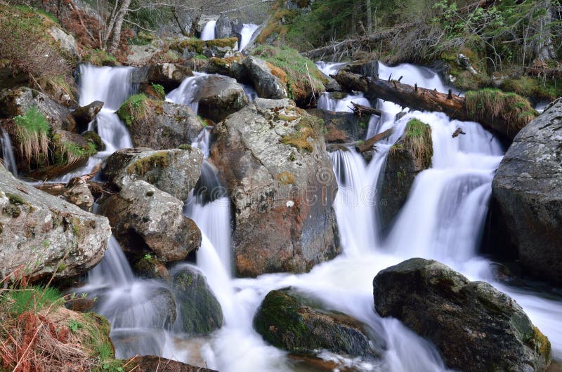 Whitewater in the Spring Pyrenees Stock Image - Image of broken, stems ...
