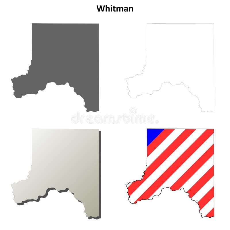 Whitman County, Sistema Del Mapa Del Esquema De Washington Ilustración ...