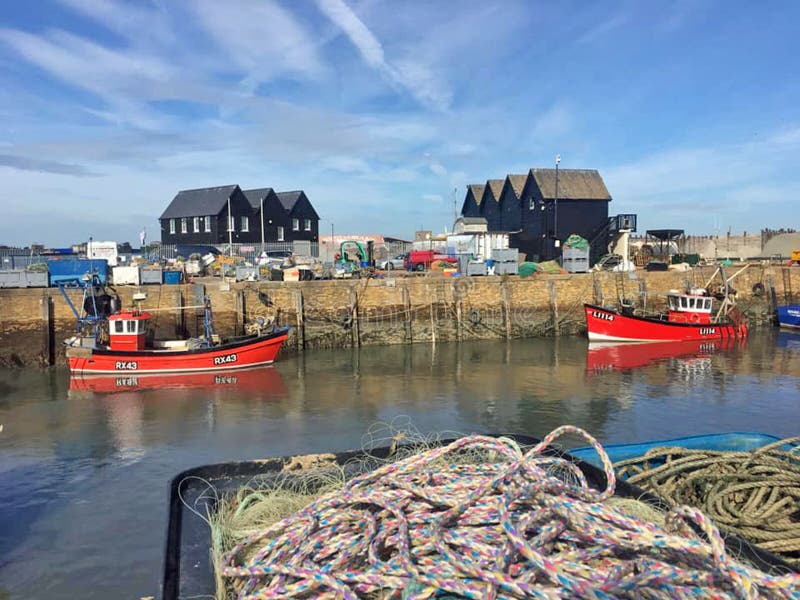 Whitstable Harbor editorial photography. Image of whitstable - 128768192