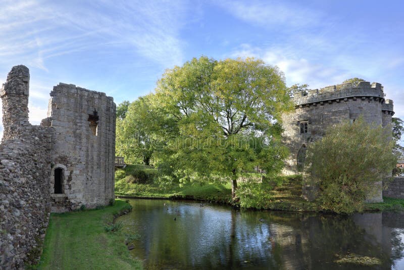 Whittington Castle Shropshire Stock Photo - Image of history, moat ...