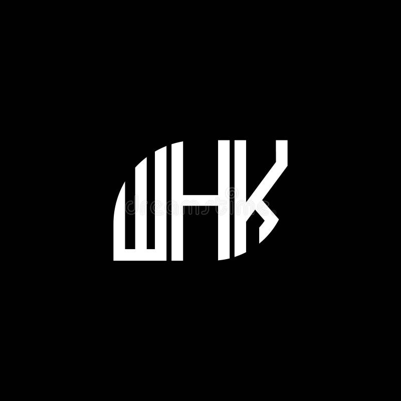 WHK Letter Logo Design on Black Background. WHK Creative Initials ...