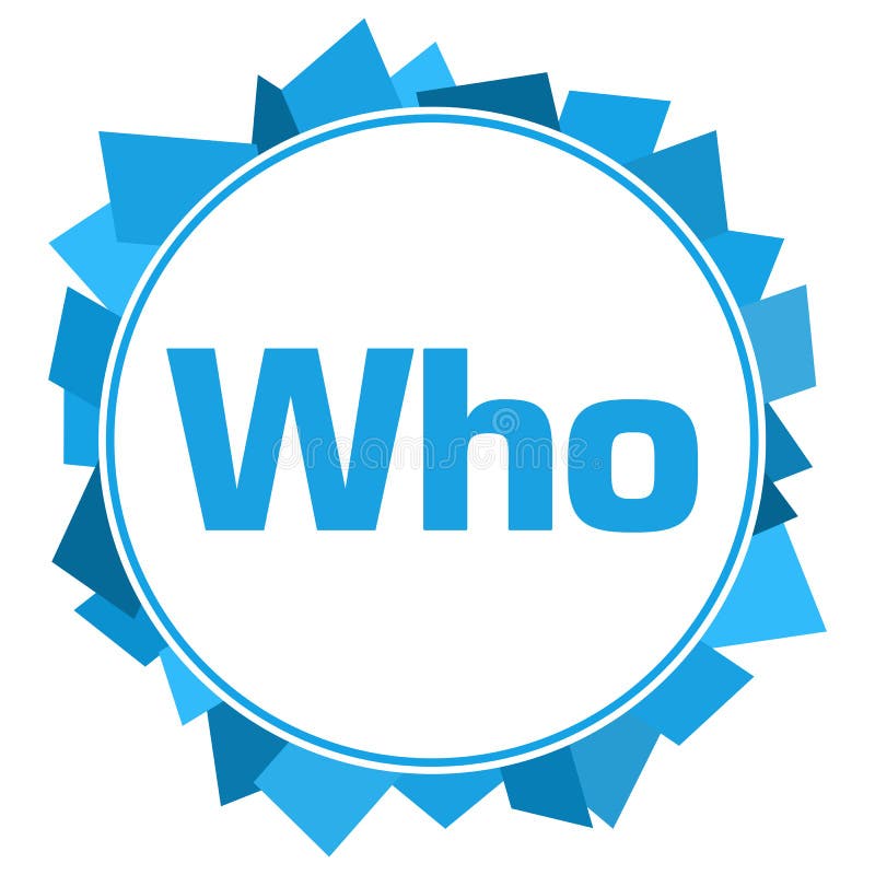 Who Blue Random Shapes Circle Stock Illustration - Illustration of ...