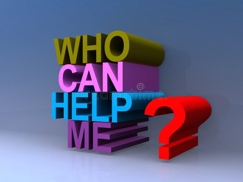 Who Can Help Me Thinker Man Needing Customer Support Stock Illustration ...
