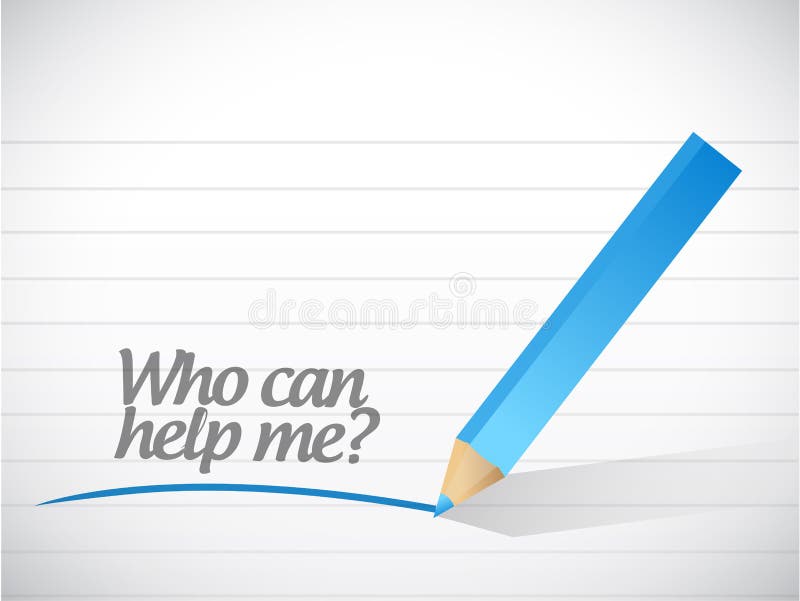 Who Can Help Me Message Illustration Design Stock Illustration ...
