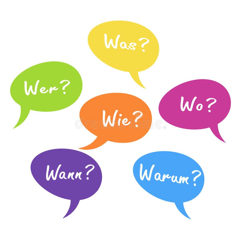 Who How Where What when Why Bubbles Stock Vector - Illustration of mark ...