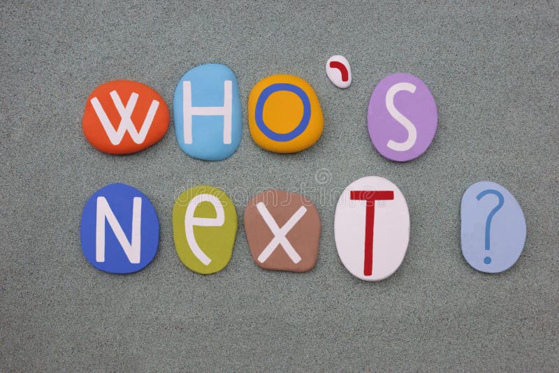 Who is Next, Creative Question Composed with Multi Colored Stone ...