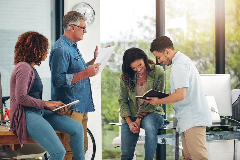 Who Said Brainstorming Was Boring. a Group of Creative Colleagues ...