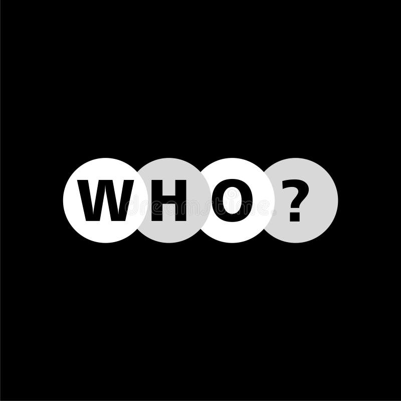 WHO? Word, Overlapping Letters Icon Stock Vector - Illustration of ...