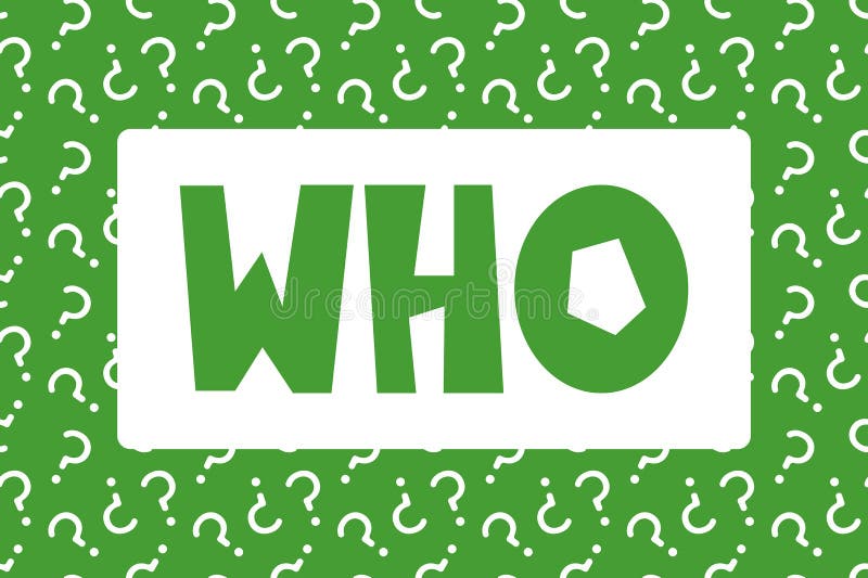 Who Word on Seamless Pattern Background with Question Marks. Question ...