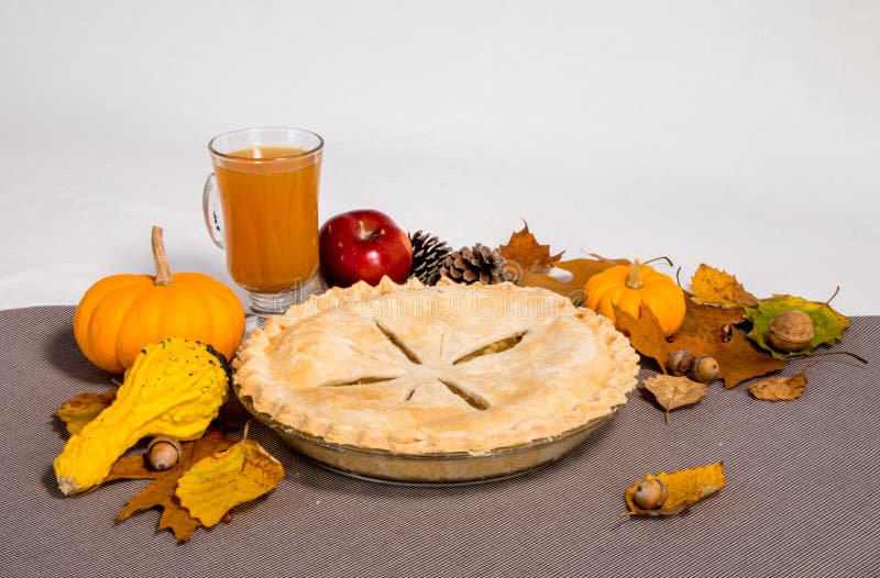Fall Apple Pie stock image. Image of apple, cider, pine - 126838265
