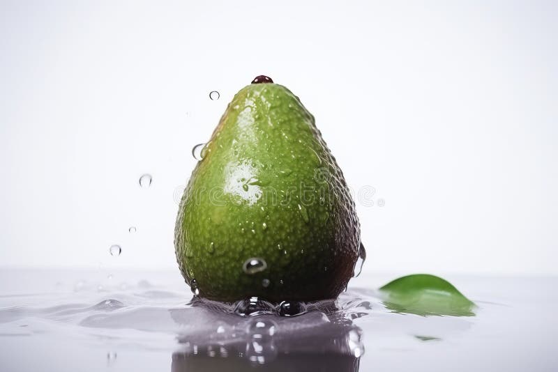 Avocado and water drops stock photo. Image of green - 274895682