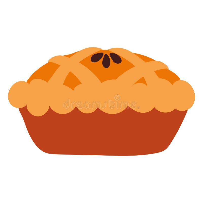 Whole Baked Pie Top View. Vector Stock Vector - Illustration of rustic ...
