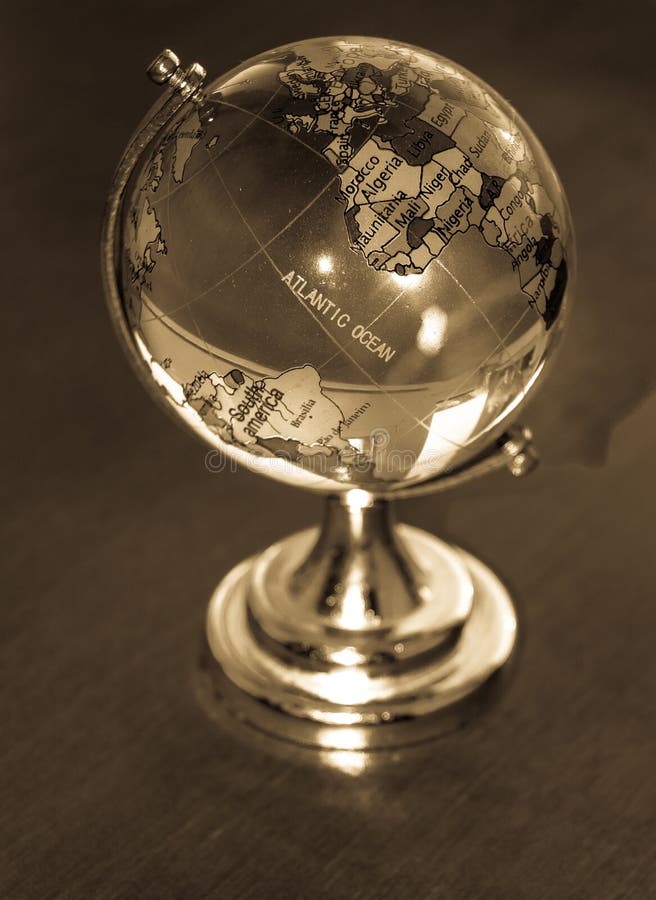 Whole Big Planet Earth Small Globe Stock Image - Image of horizon ...