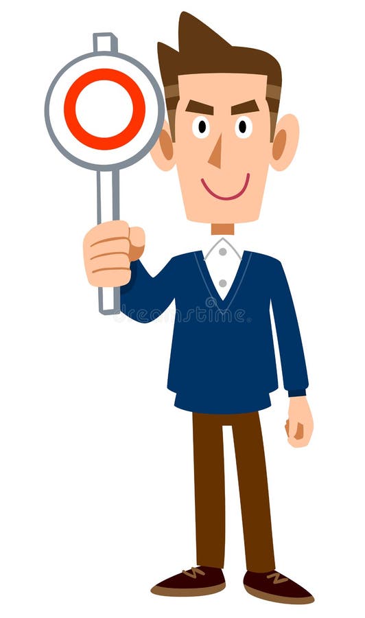 The Whole Body of a Man with a Correct Tag Stock Vector - Illustration ...