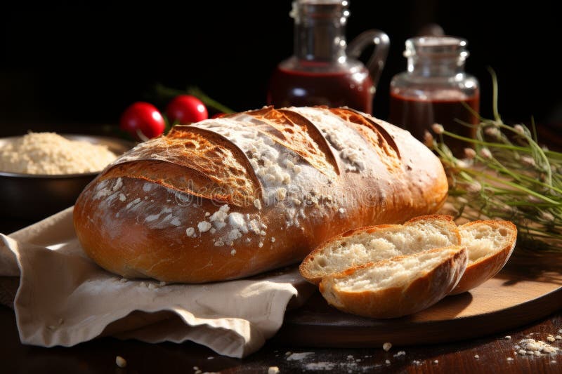 Whole Bread Loaf Showcased on Pristine White Backdrop for Versatile ...