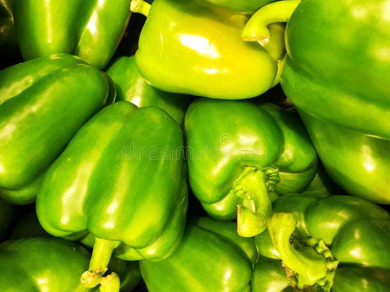 A Whole Bunch of Bell Peppers Stock Photo - Image of health, green ...