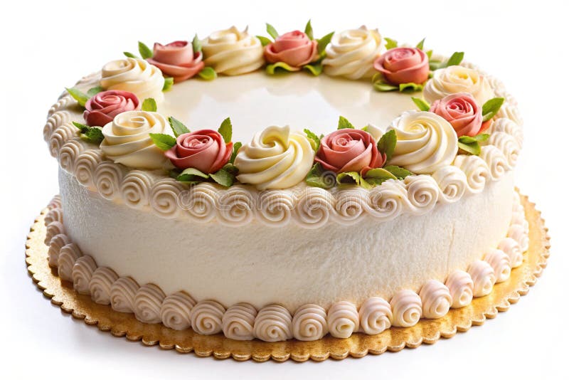 Whole Cake Border Design with Icing Stock Illustration - Illustration ...