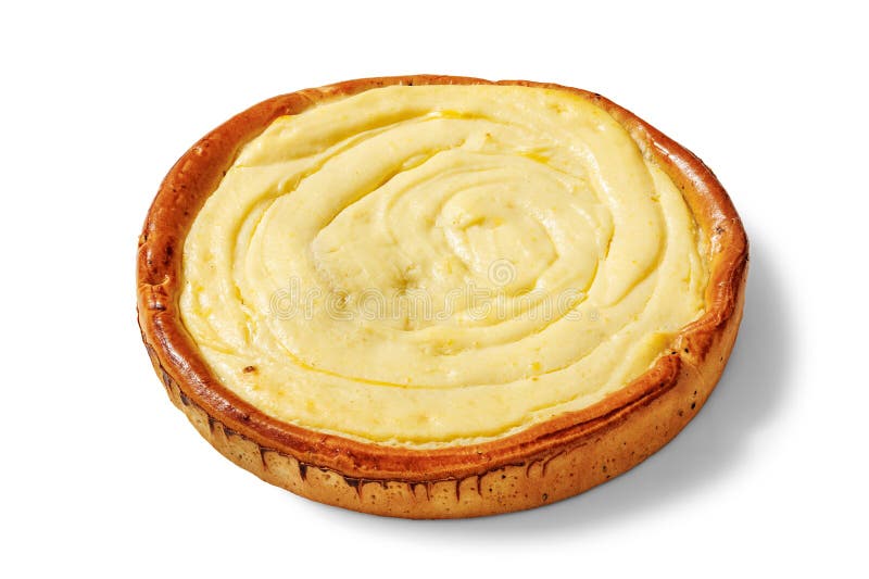 Whole Cheesecake Isolated on White, Top View Stock Illustration ...