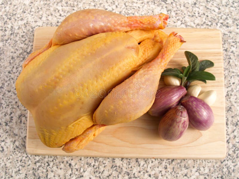 A Whole Corn Fed Raw Chicken Stock Photo - Image of chicken, broiler ...