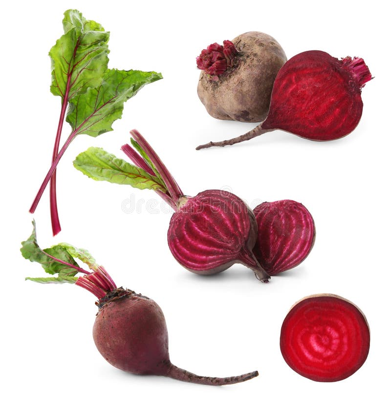 Whole and Cut Boiled Red Beets on White Stock Image - Image of healthy ...