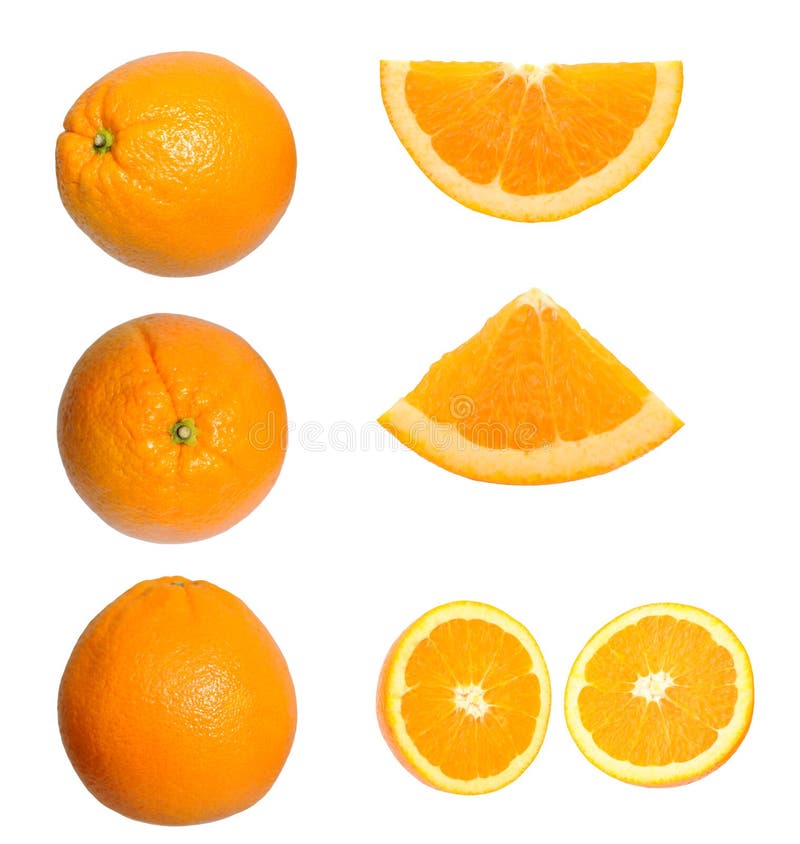 Whole and Cutting Orange Fruit Stock Photo - Image of tasty, vitamin ...