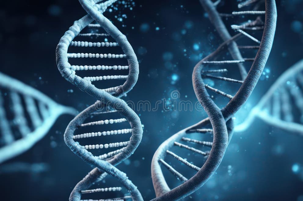 Whole and Damaged DNA Molecule. 3d Render of Dna Structure, Abstract ...