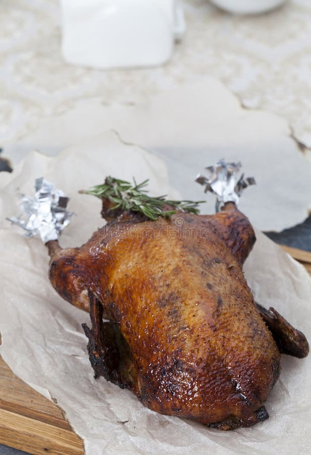 A Whole Duck Carcass Stewed in the Oven Stock Image - Image of menu ...
