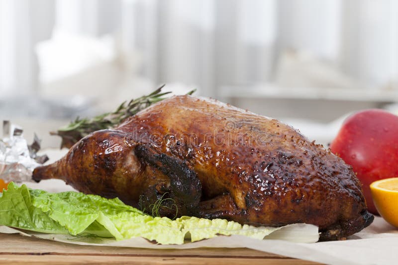 A Whole Duck Carcass Stewed in the Oven Stock Image - Image of spices ...
