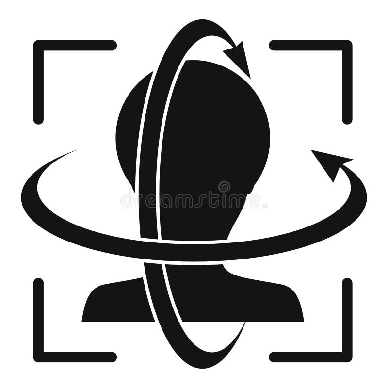 Whole Face Recognition Icon, Simple Style Stock Vector - Illustration ...
