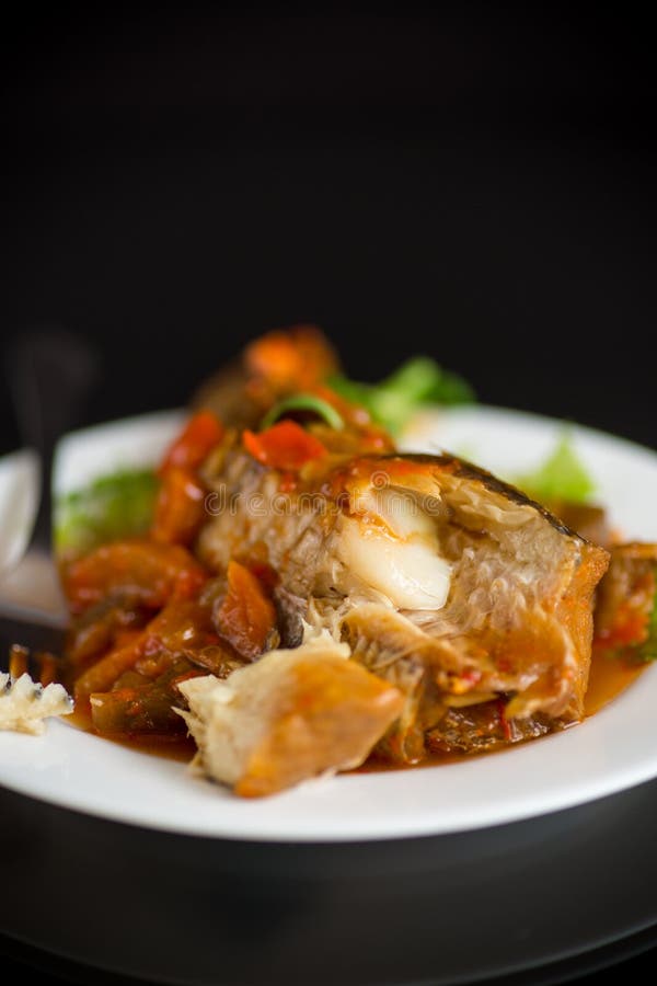 Whole Fish Hake Stewed with Carrots, Beets, Peppers and Other Stock ...