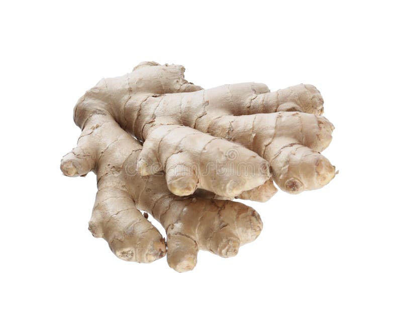 Whole Fresh Ginger Root Isolated on White Stock Photo - Image of ...