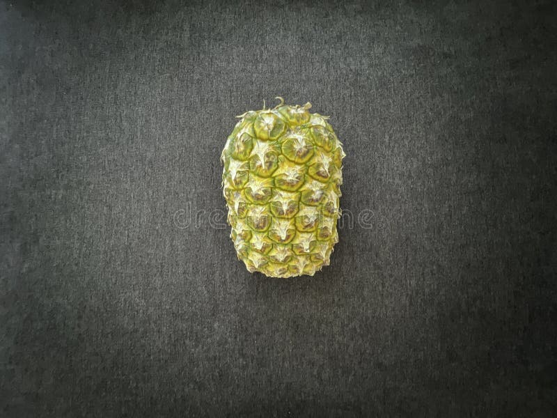 Pineapple on Black or Dark Background Stock Image - Image of ripe ...