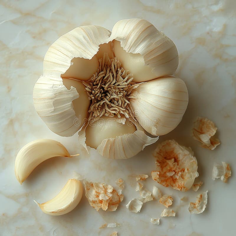 Separated Cloves of Garlic before Planting in the Ground Stock Image ...