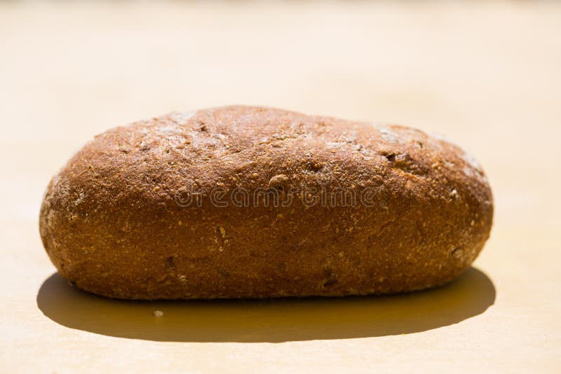Whole Grain Bread Alone, on Table Stock Image - Image of meal, baking ...