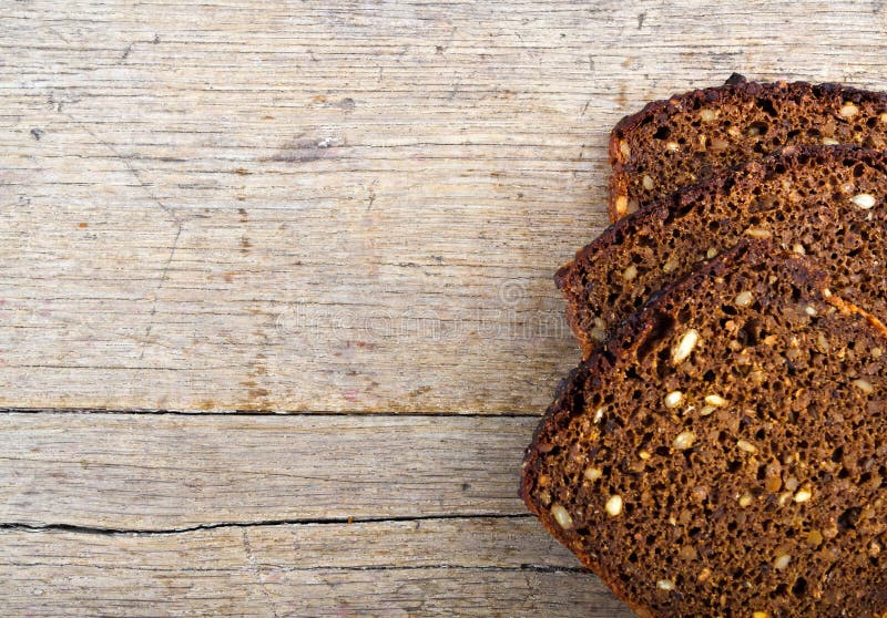 Whole grain brown bread. stock photo. Image of appetizer - 97270260