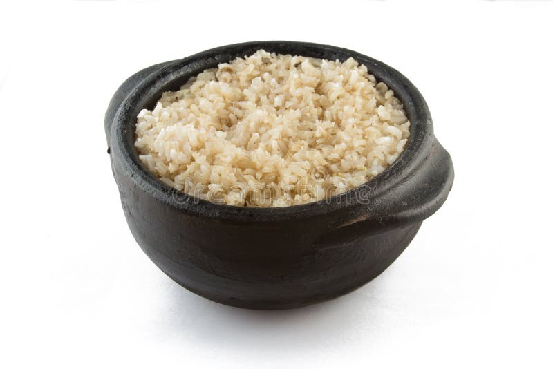 Whole Grain Brown Rice Cooked. Integral Stock Image - Image of organic ...
