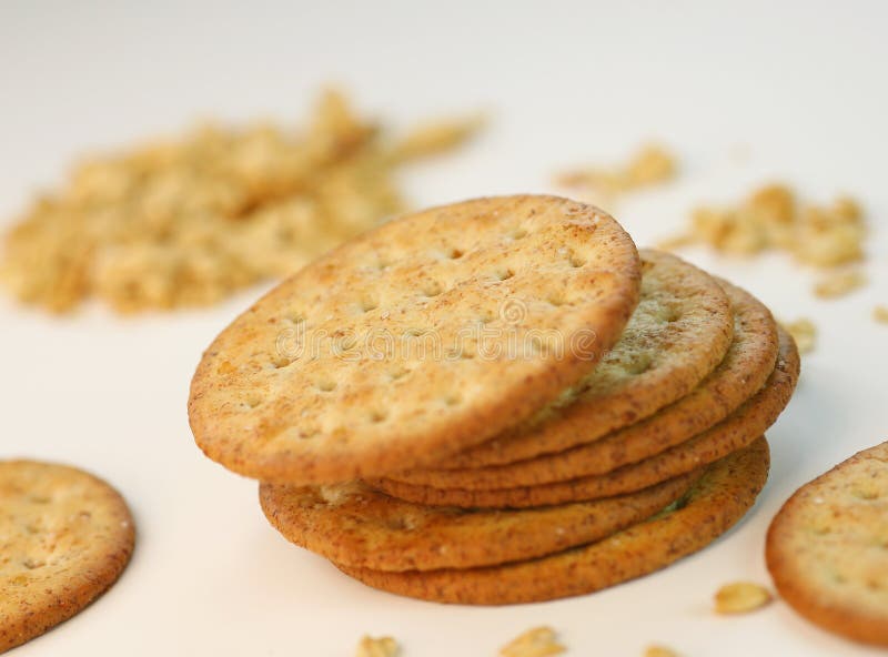 Whole grain crackers stock image. Image of textured, bakery - 3879623