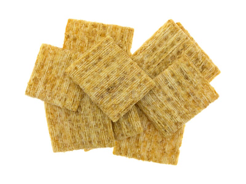 Whole Grain Crackers on a White Background Stock Image - Image of ...