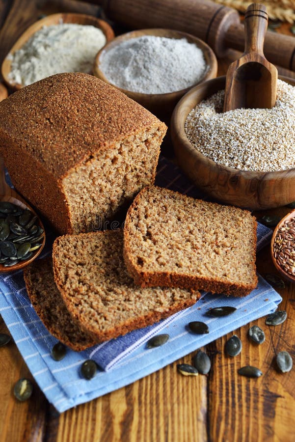 Whole Grain Diet Bread with Amaranth Stock Photo - Image of diet, meal ...